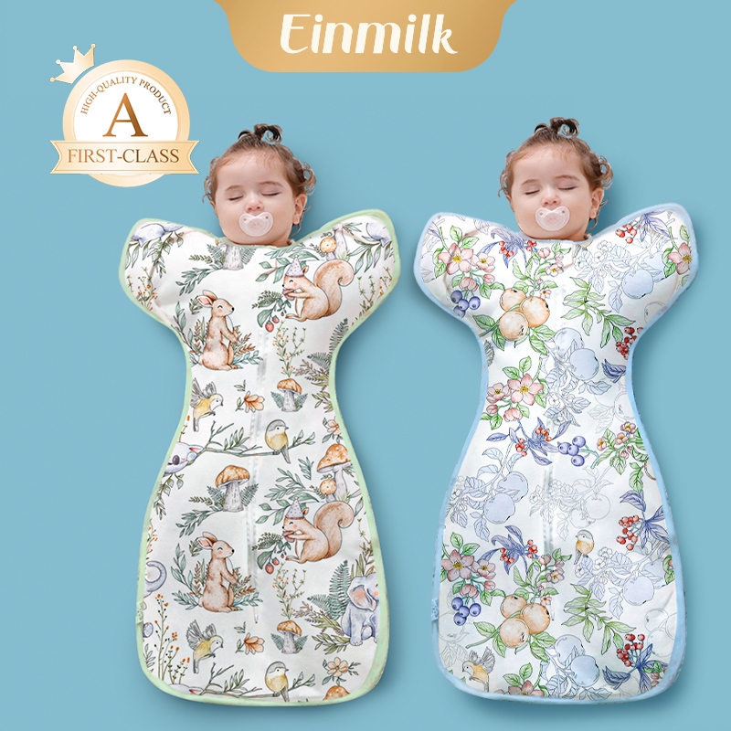 Einmilk Baby Swaddle Sleeping Bag Newborn Transitional Swaddle Sleep ...