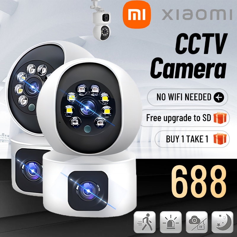 XlAOMl CCTV Camera 5K Dual Lens WiFi Wireless 360 Waterproof Two-Way ...