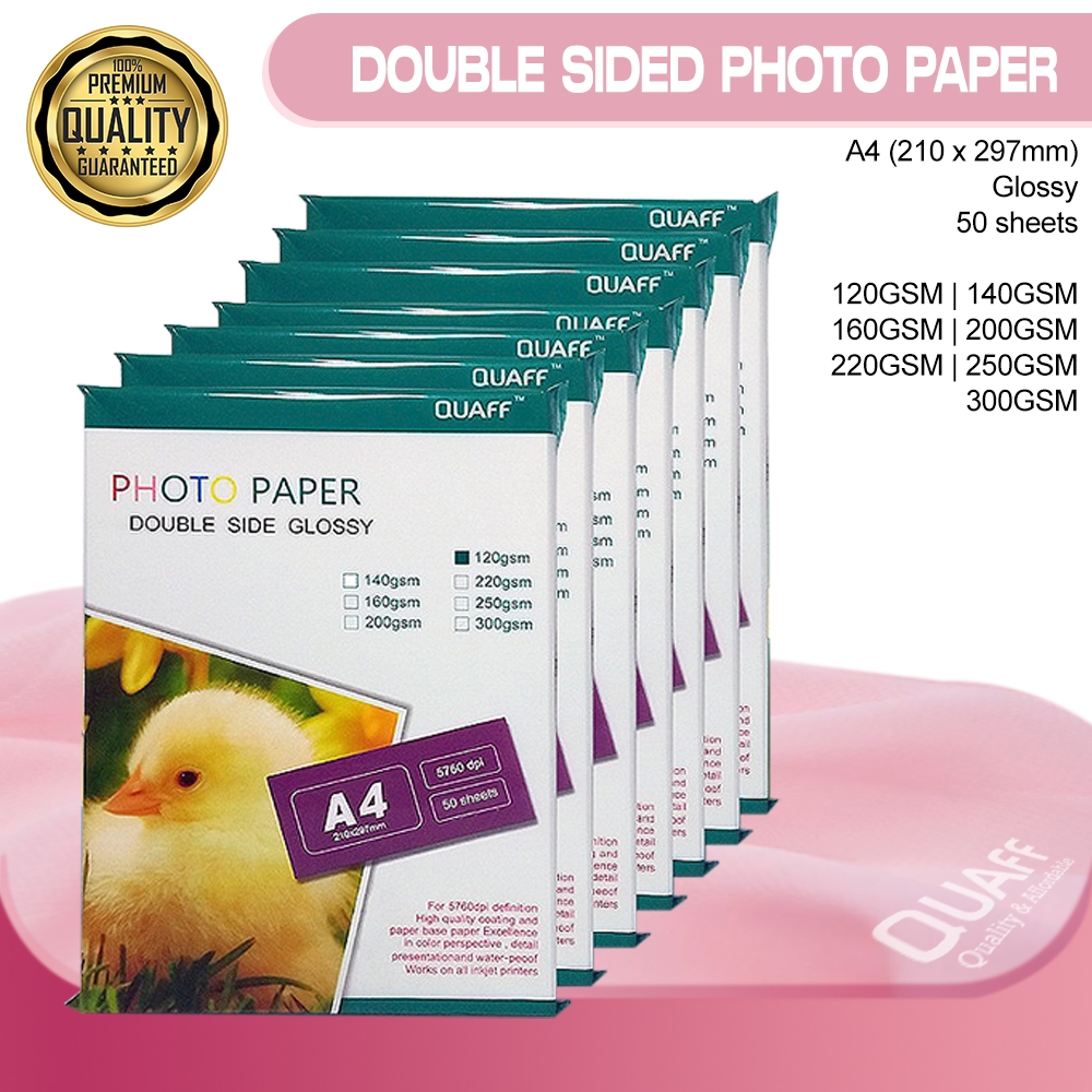 A4 Size Double Sided Glossy Photo Paper 120gsm / 140gsm / 160gsm ...