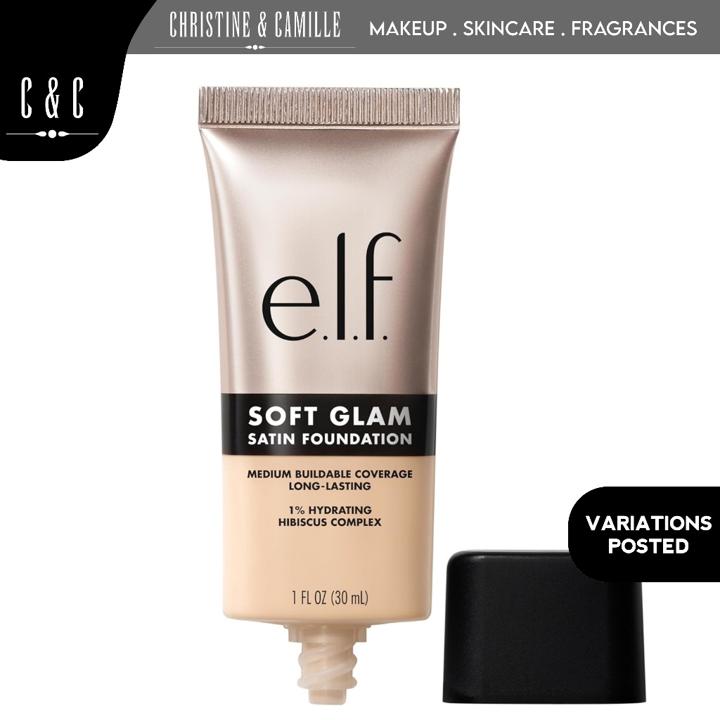 ELF Soft Glam Satin Foundation 30ml | Hydrating Medium Buildable ...
