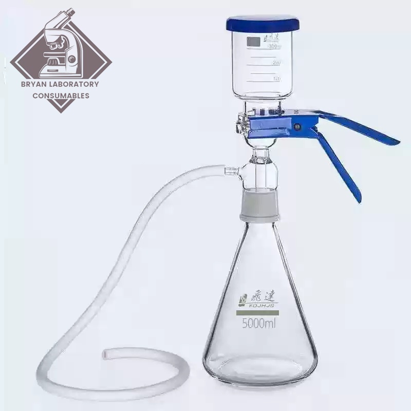 Laboratory solvent filter vacuum filtration device glass plate suitable ...