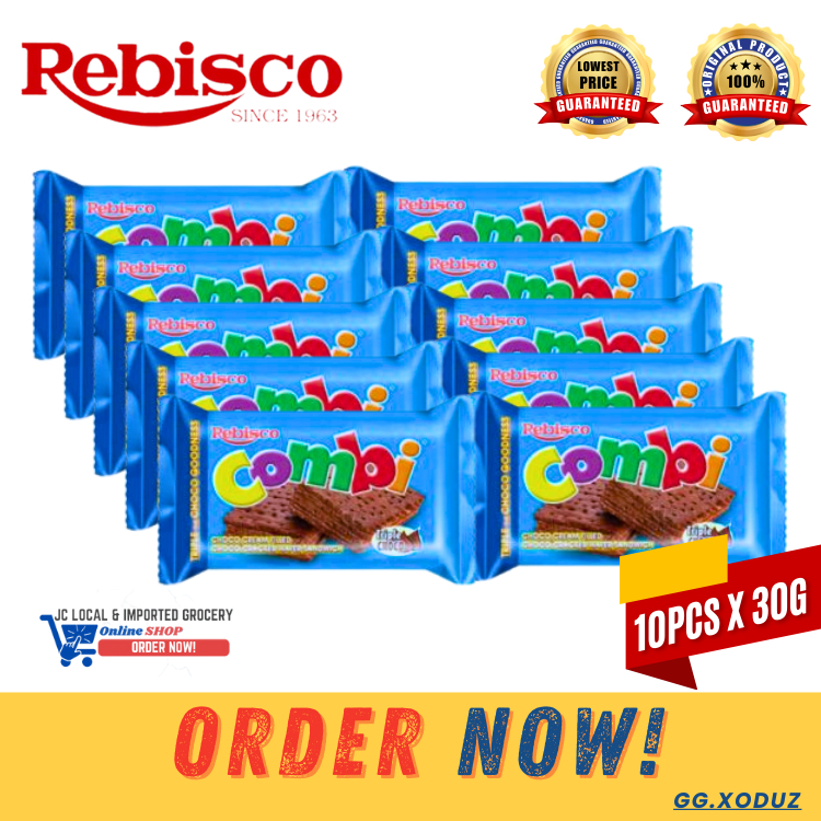 REBISCO Combi Triple Choco Packs of 10 (10pcs x 30g) Choco Filled ...