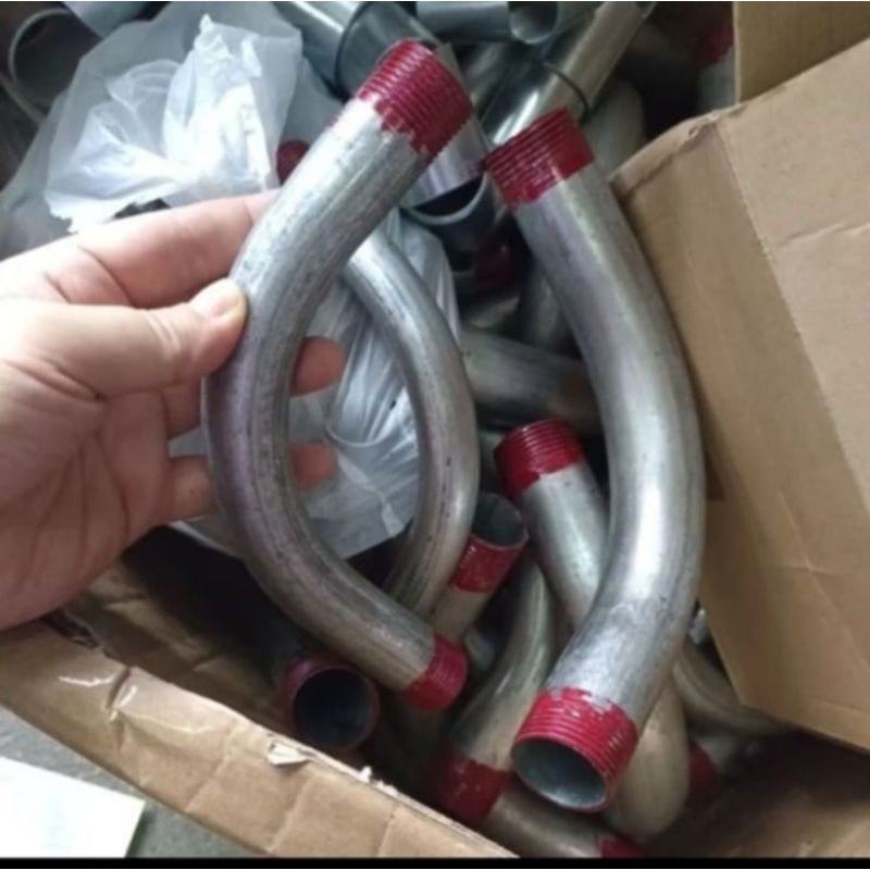 RSC GI conduit long elbow , couoling , 1/2 , 3/4 , 1 size | Shopee ...