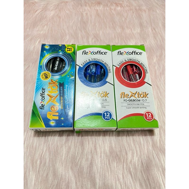 Flextok Ballpen 0.7 (Black, Blue, Red) | Shopee Philippines