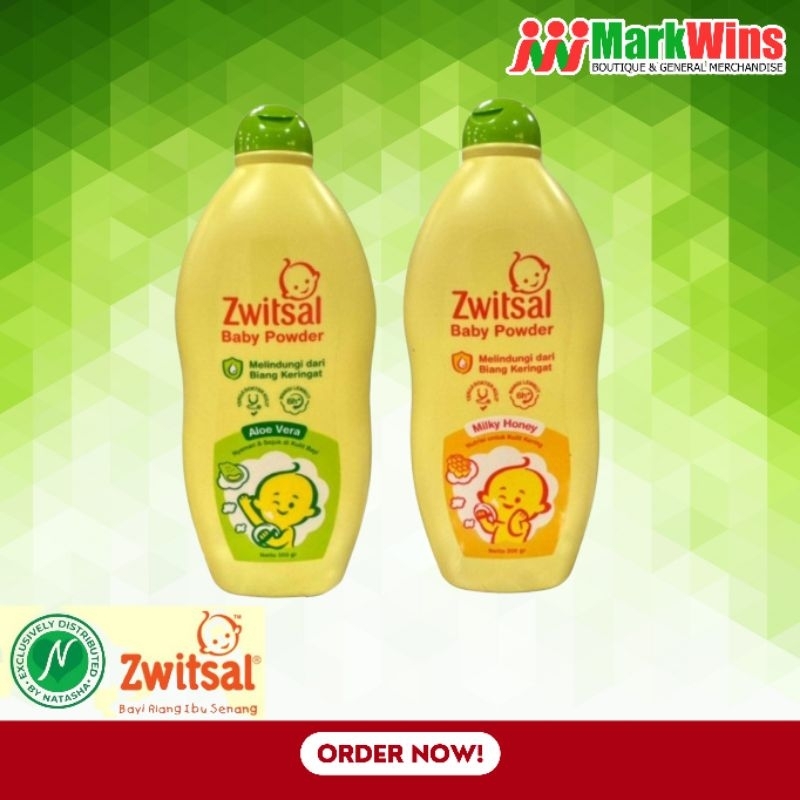 Authentic Zwitsal Baby Powder 300g in Aloe Vera and Milky Honey ...