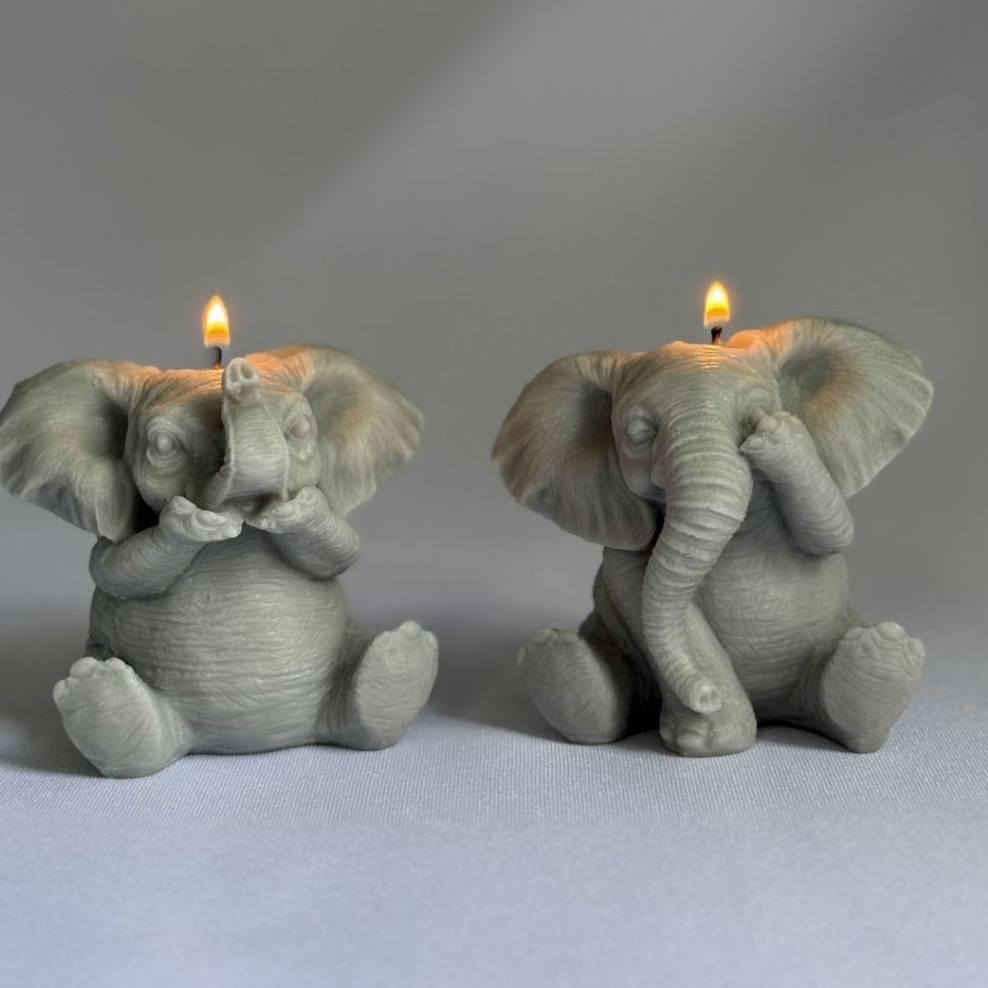Scented Candle / 3D Elephant Candles Set / Premium Gift Set / Gift ...
