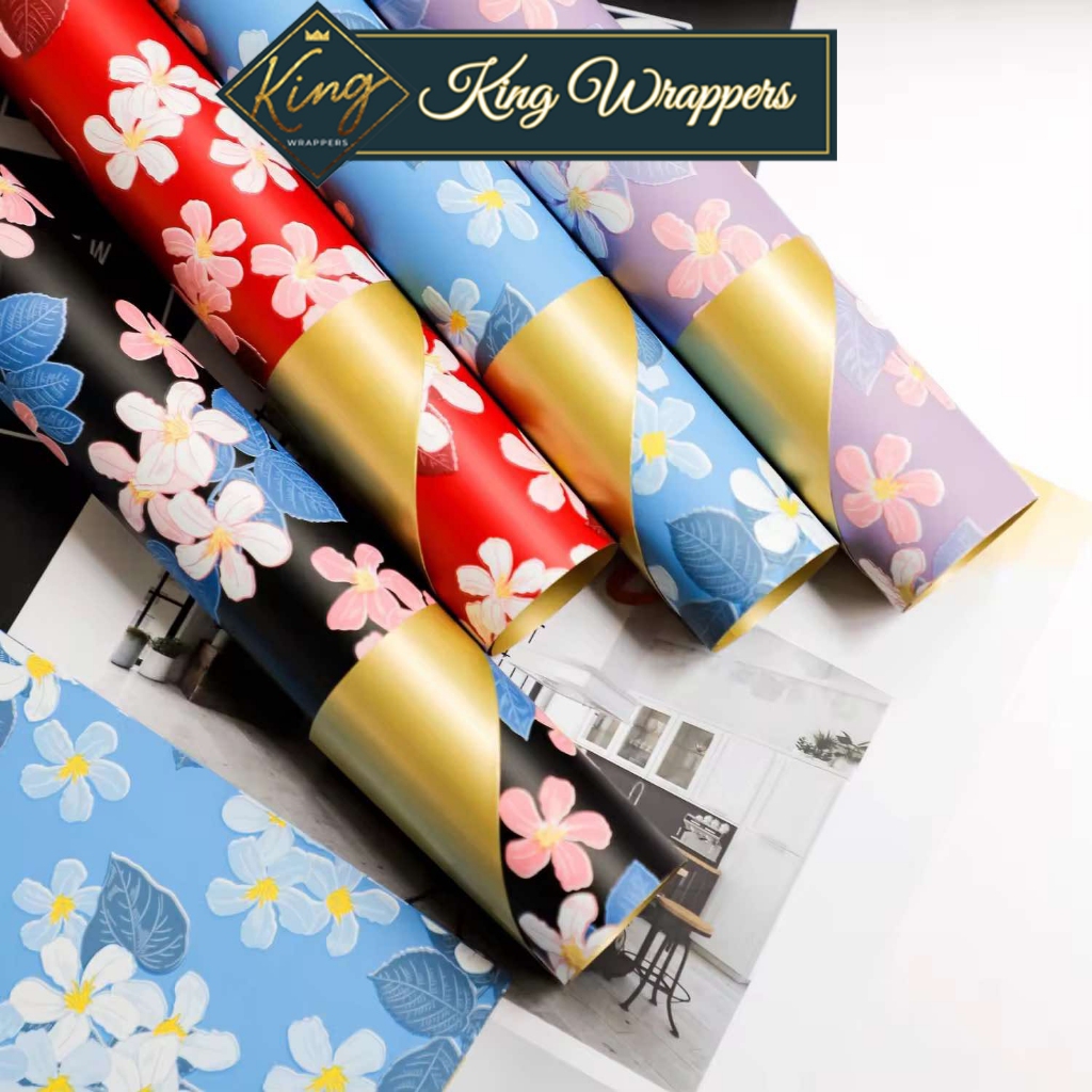 20pcs per pack Gold Two Tone Daisy Flower Bouquet Wrapper Floral ...