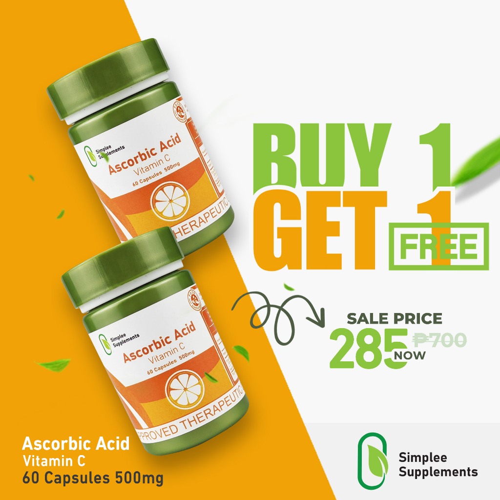 [ BUY 1 GET 1 ] Simplee Ascorbic Acid – Daily antioxidant support for skin, body, and immunity ...