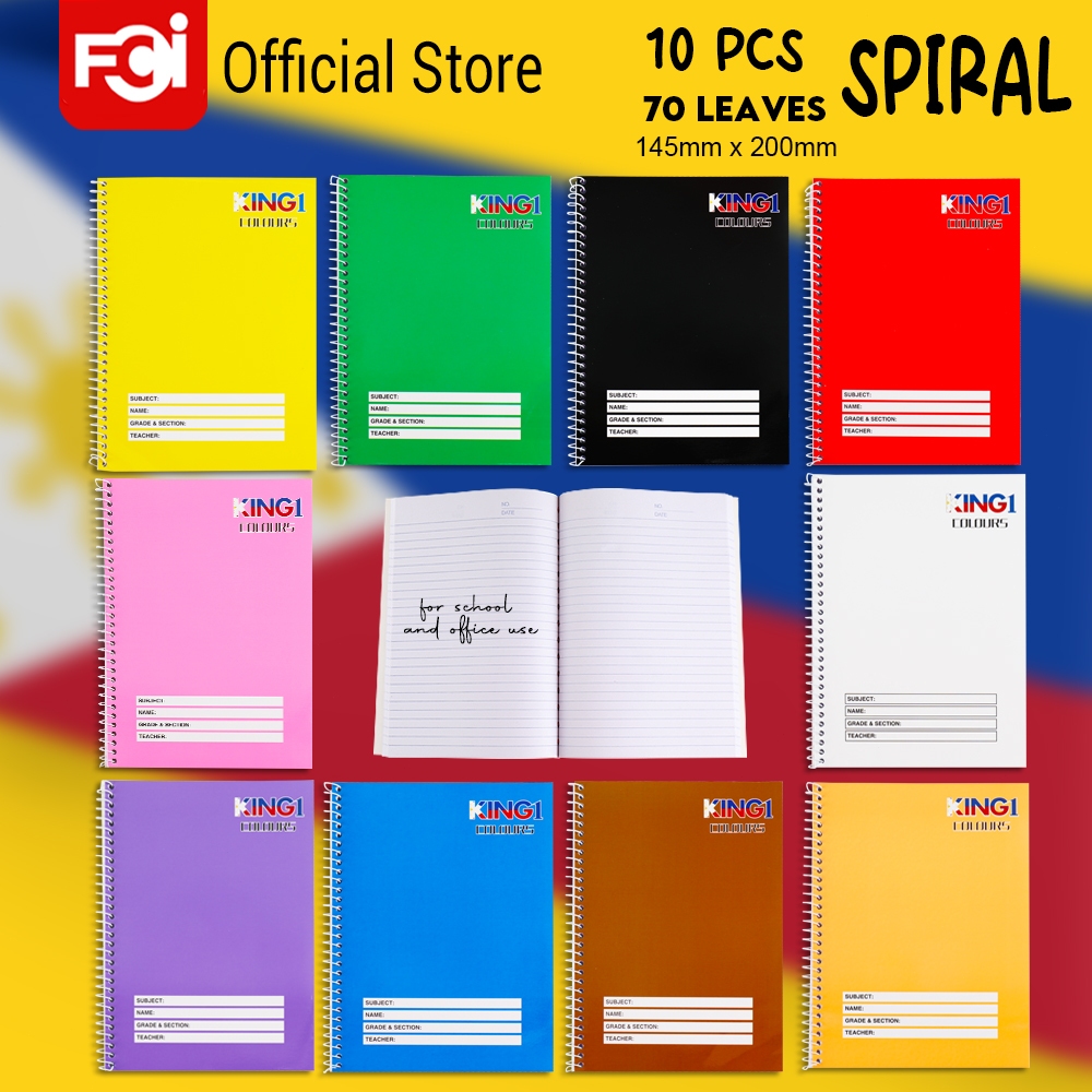 FCI King 1 Spiral Notebook Neon /Writing Notebook Neon / Compo Notebook ... FCI King 1 Spiral Notebook Neon /Writing Notebook Neon / Compo Notebook ...