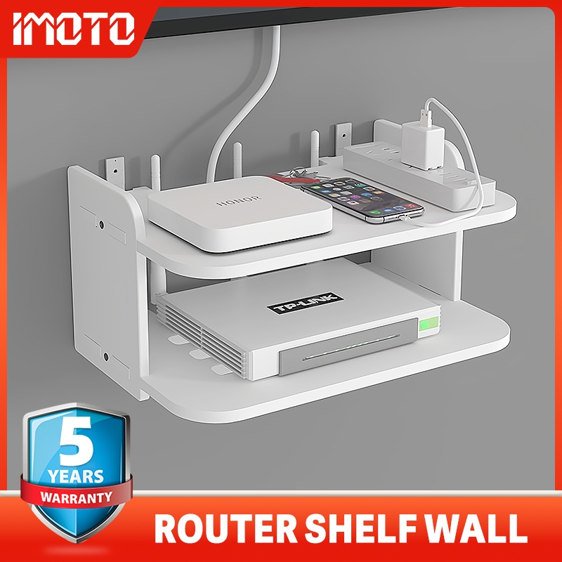 IMOTO Router Shelf Wall WIFI DVD Storage Rack Living Room TV Wall Set ...