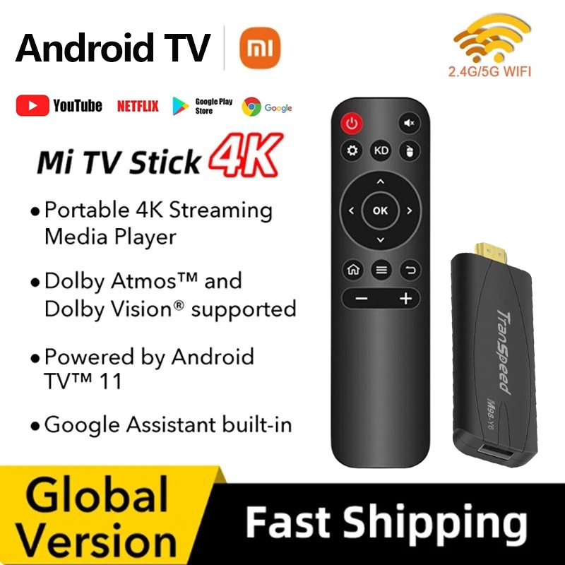 4K Android TV Stick Smart TV Plus Box Complet Set Quad-Core 2.4G 5G ...