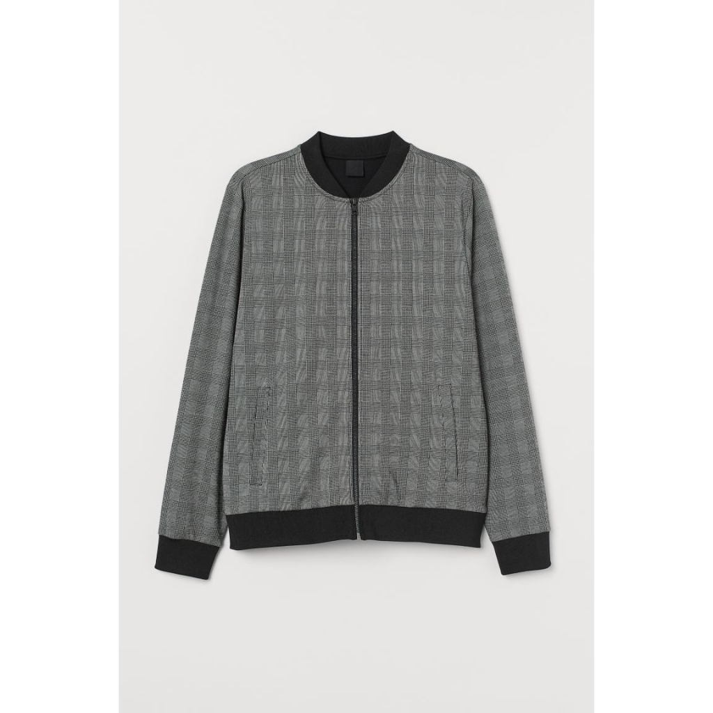 New Arrival! |-|&M Bomber Jacket Gray & Black Checkered Imported ...