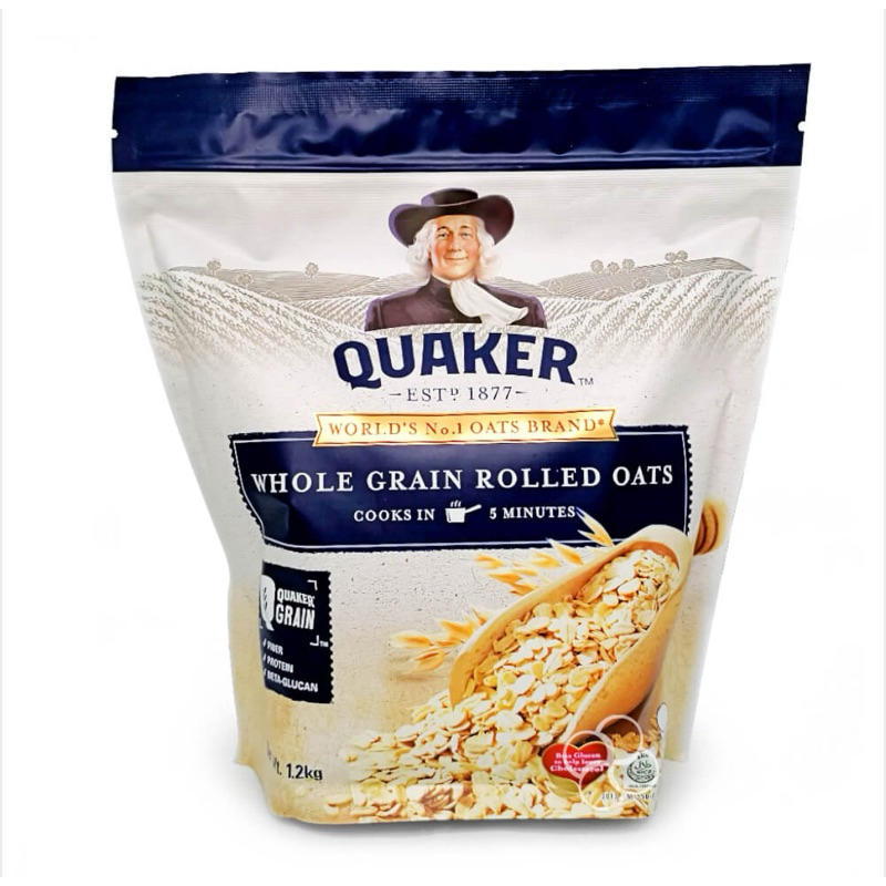Quaker Whole Grain Rolled Oats 1.2kg | Shopee Philippines