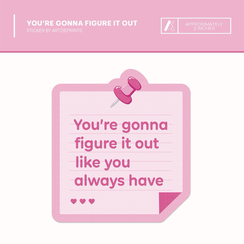 Figure It Out Sticker | Matte Laminated Waterproof | For : Laptop ...