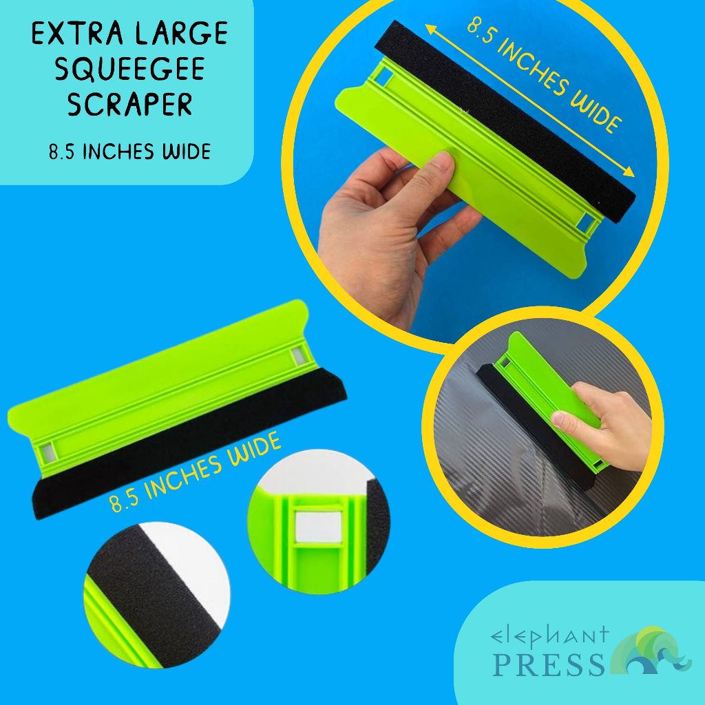 Plastic squeegee scraper Extra Large 8.5 inches 6 inch and 2.75 inch ...