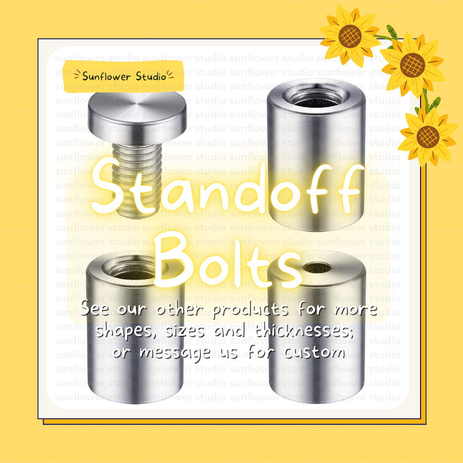 1pc. Stand Off Bolt 12mm x 25mm Silver Bolt for Signage | Shopee ...