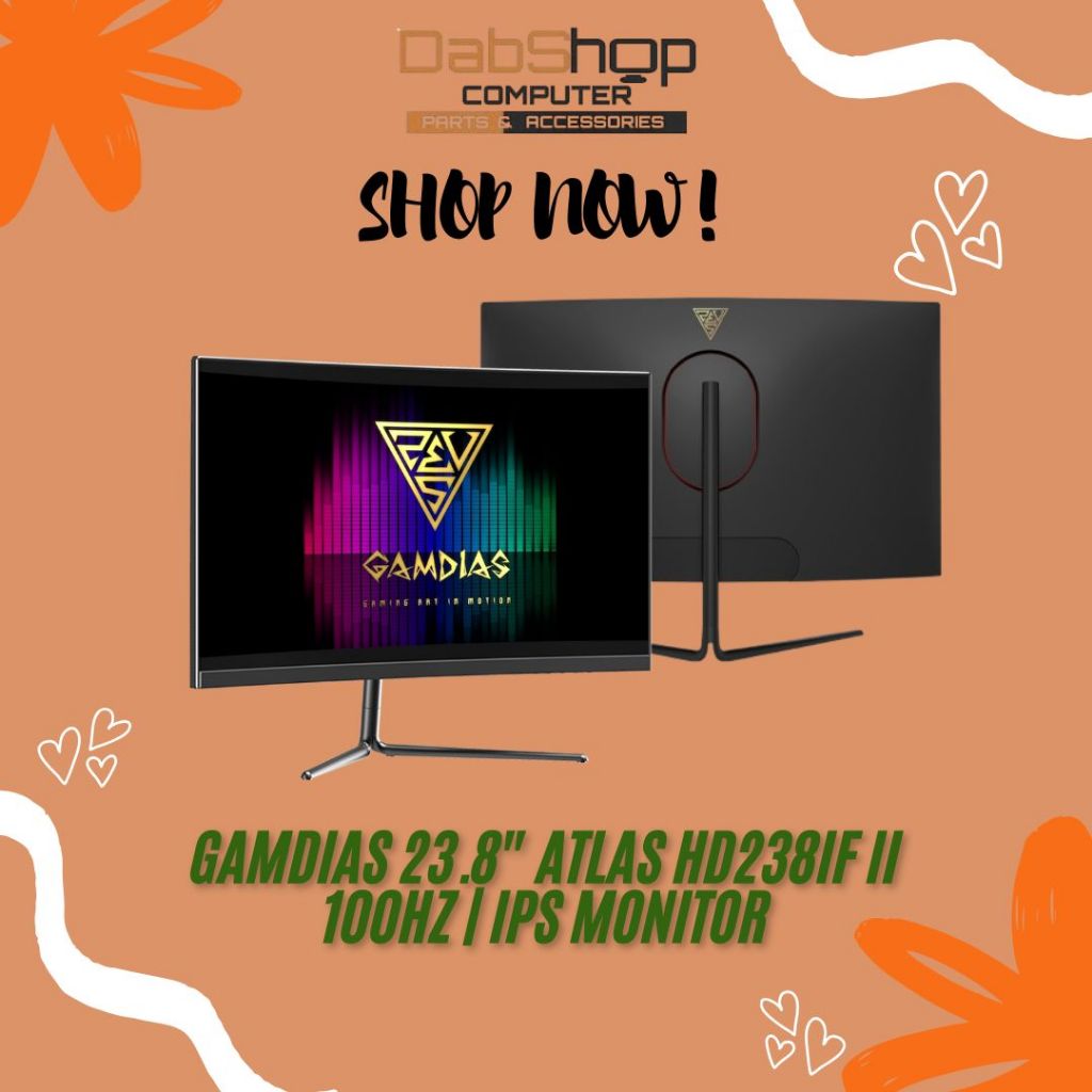 GAMDIAS ATLAS HD27H 280HZ 1MS 27" CURVED GAMING MONITOR | Shopee Philippines