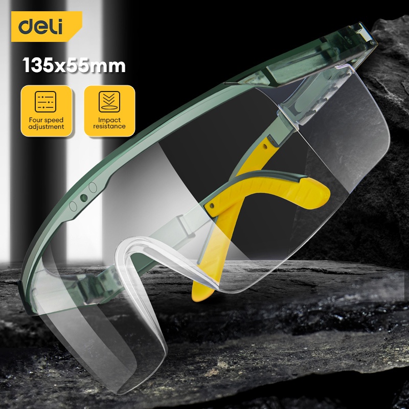 Deli Tools Multi-function Goggles Anti-Fog Dust Proof Eye Protective ...
