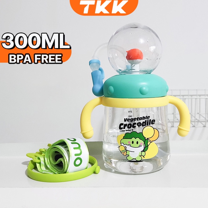 COMO BEBE baby water bottle with straw 300ml Whale Cup Tritan BPA Free ...