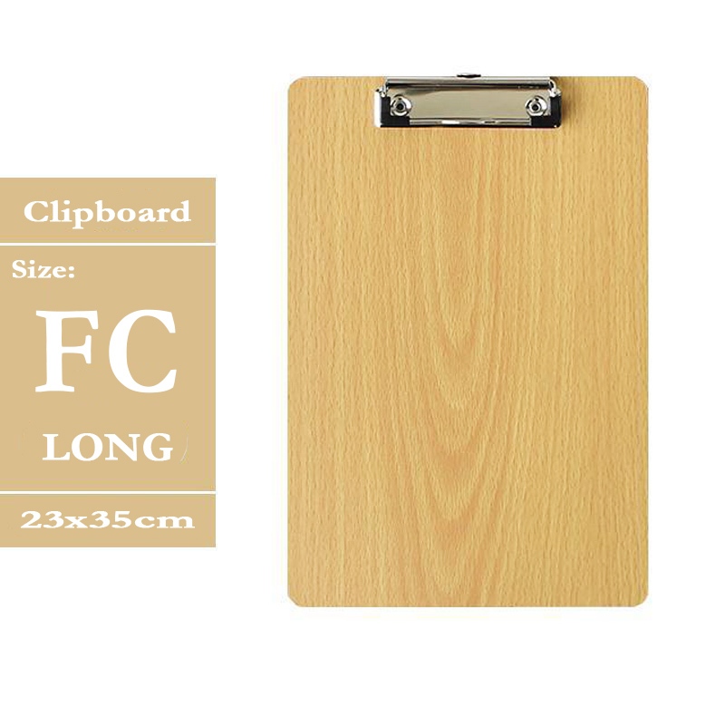 Wooden Clipboard Flat Type FC/Long size | Shopee Philippines