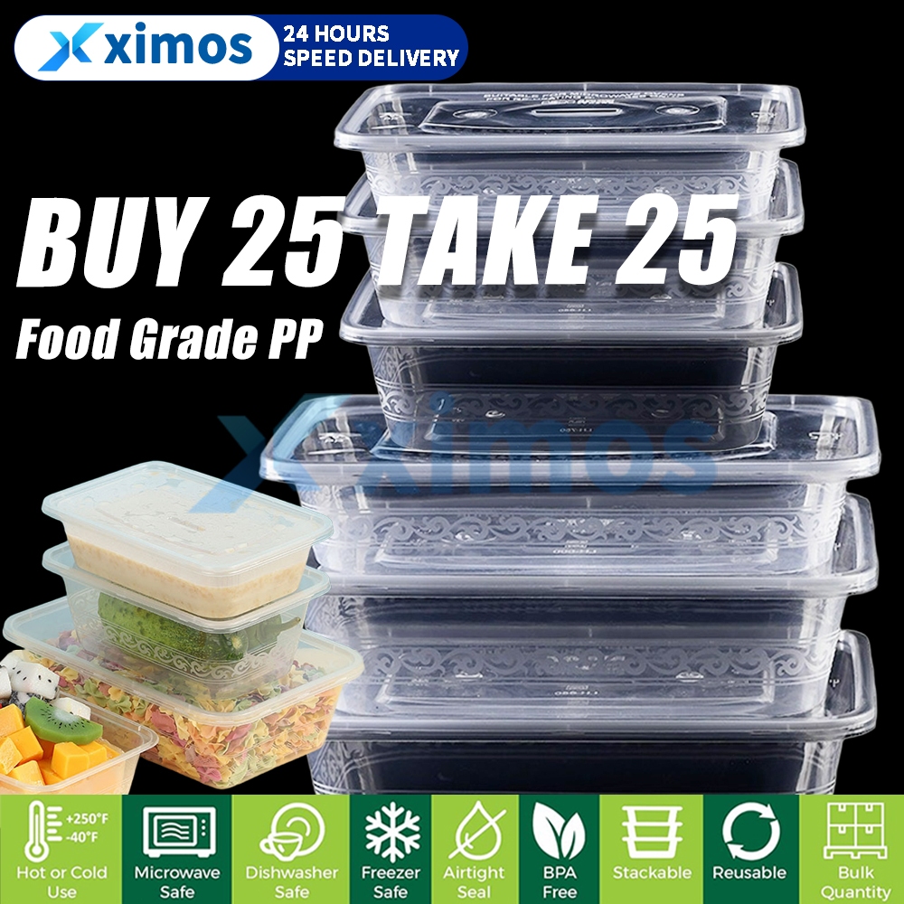 Rectangle Microwavable Food Container Disposable Plastic Tub Plastic ...