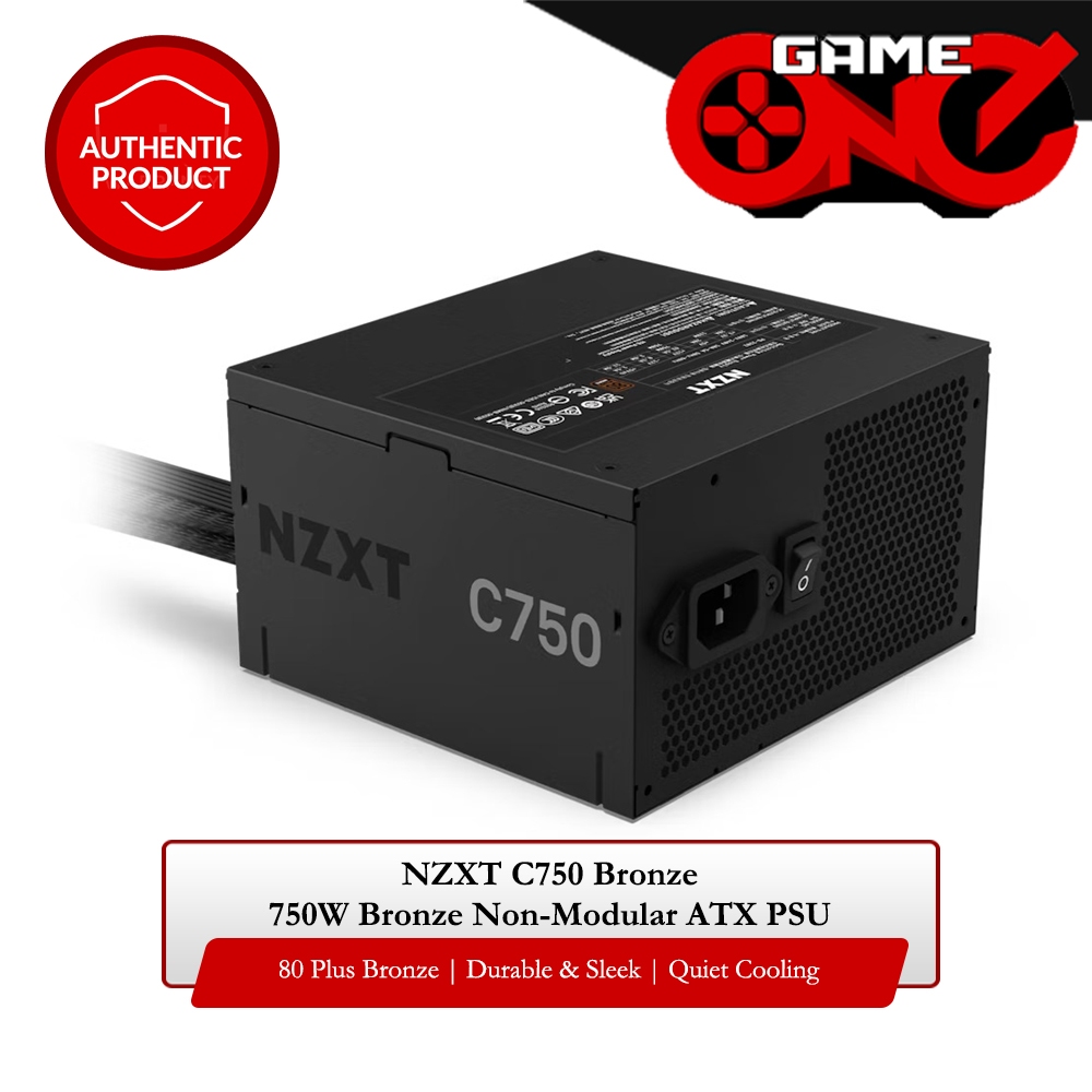 NZXT C750 Bronze 750W Bronze Non-Modular ATX PSU Power Supply Unit (PA-7B2BB-US) | Shopee ...