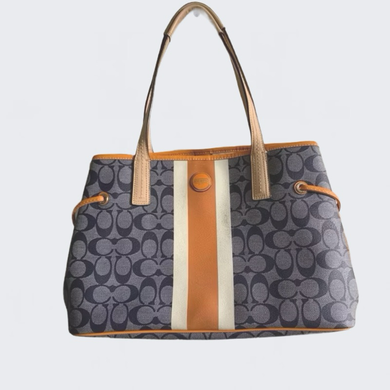 Preowned Original Coach Signature Stripped (F1381-F22908) | Shopee ...