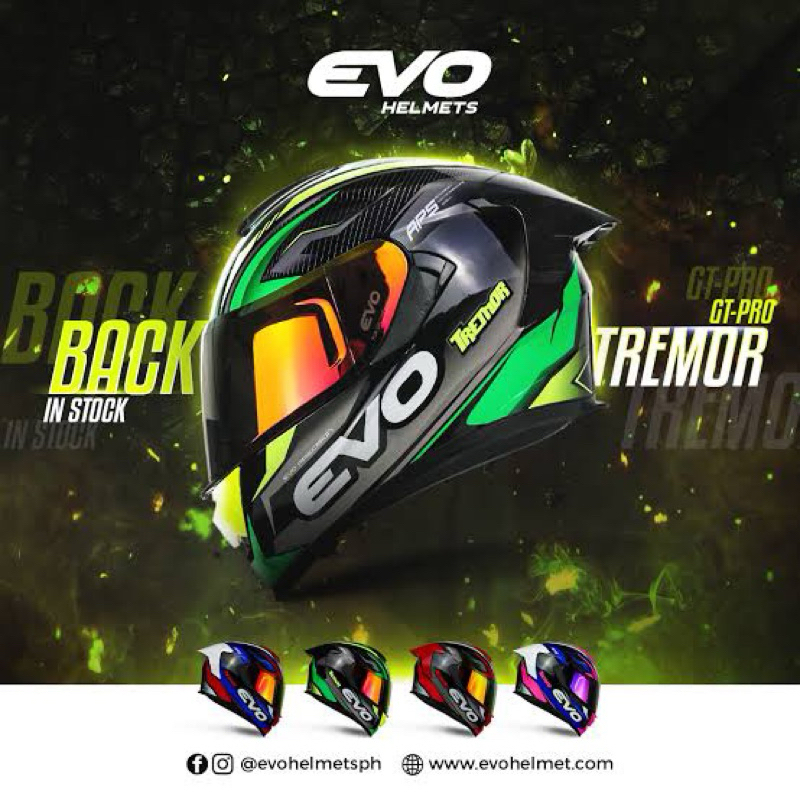 EVO HELMET GT-PRO TREMOR | Shopee Philippines