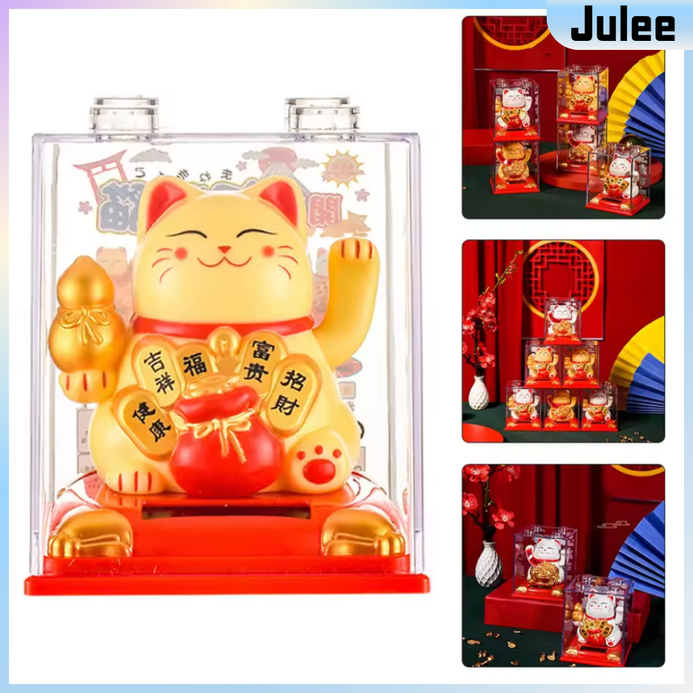 Wave Hand Cat Solar Powered Cute Cat Good Luck Wealth Welcoming Cat ...