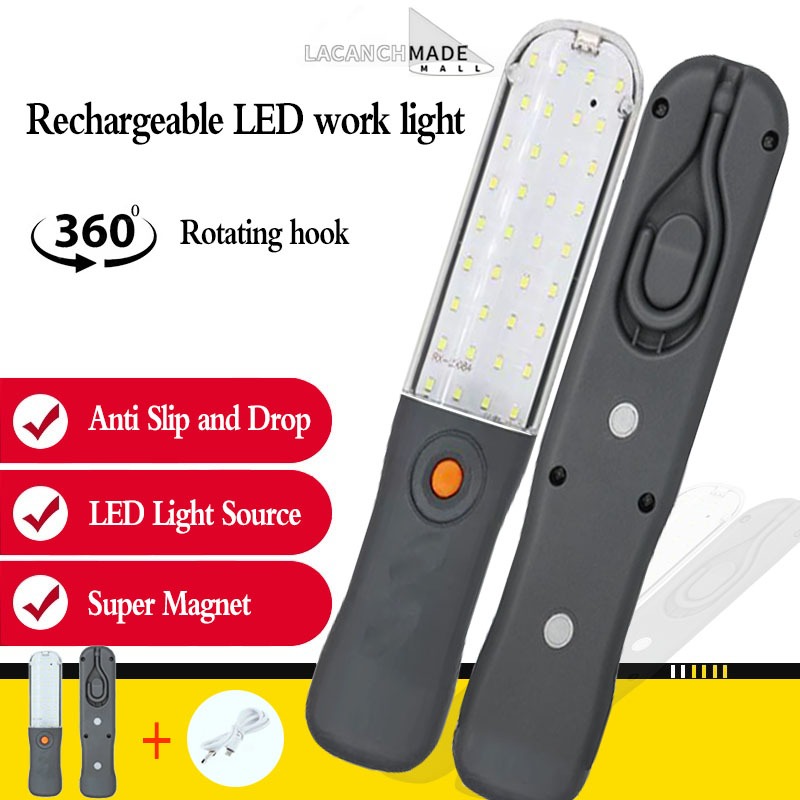 LED Handheld Rechargeable Work Lamp USB Outdoor Maintenance Light Multi ...
