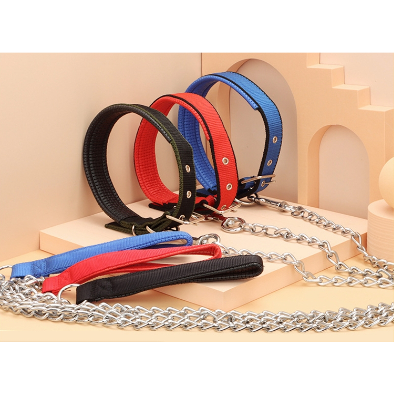 Dog Chain Stainless Steel Dogs Chains & Collars Pets Collar Adjustable ...
