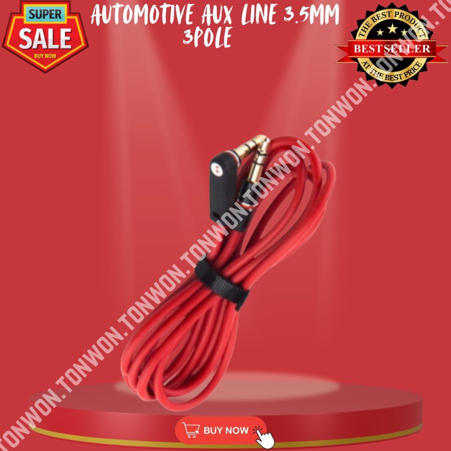 Automotive AUX line 3.5mm 3 Pole Male to Male Record Car aux Audio Cord ...