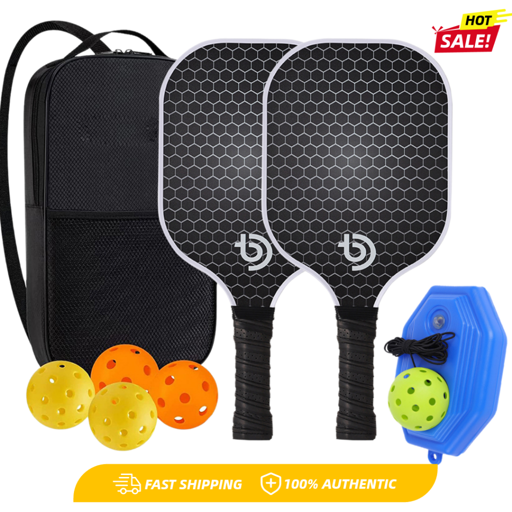 Pickle Pickleball Paddle Set 2 Rackets + 4 Pickleballs + Storage Bag ...