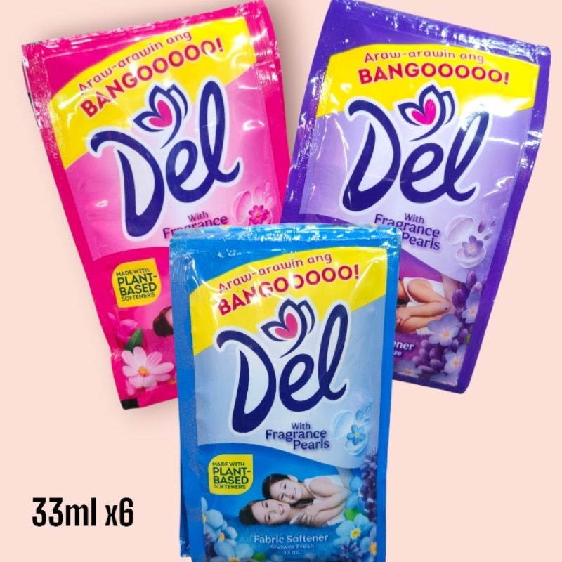 del fabric softener 33ml x6 | Shopee Philippines