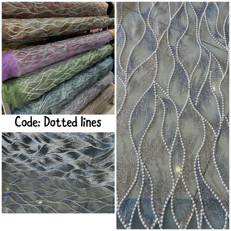 Studded Lace Stone Lace Fabric 60” width (per yard) -batch 4 | Shopee ...