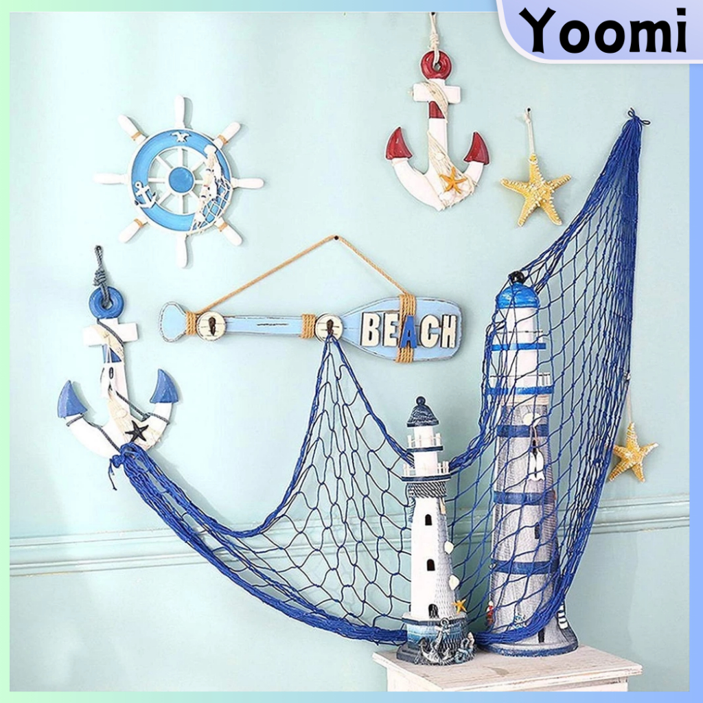 Nautical Fishing Net Ocean Theme Beach Party Decor Nets Hangings Living ...