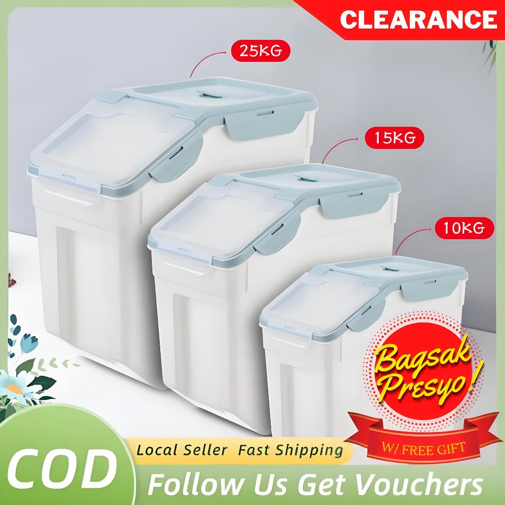 Household Rice storage container Rice dispenser with wheels Insectproof ...