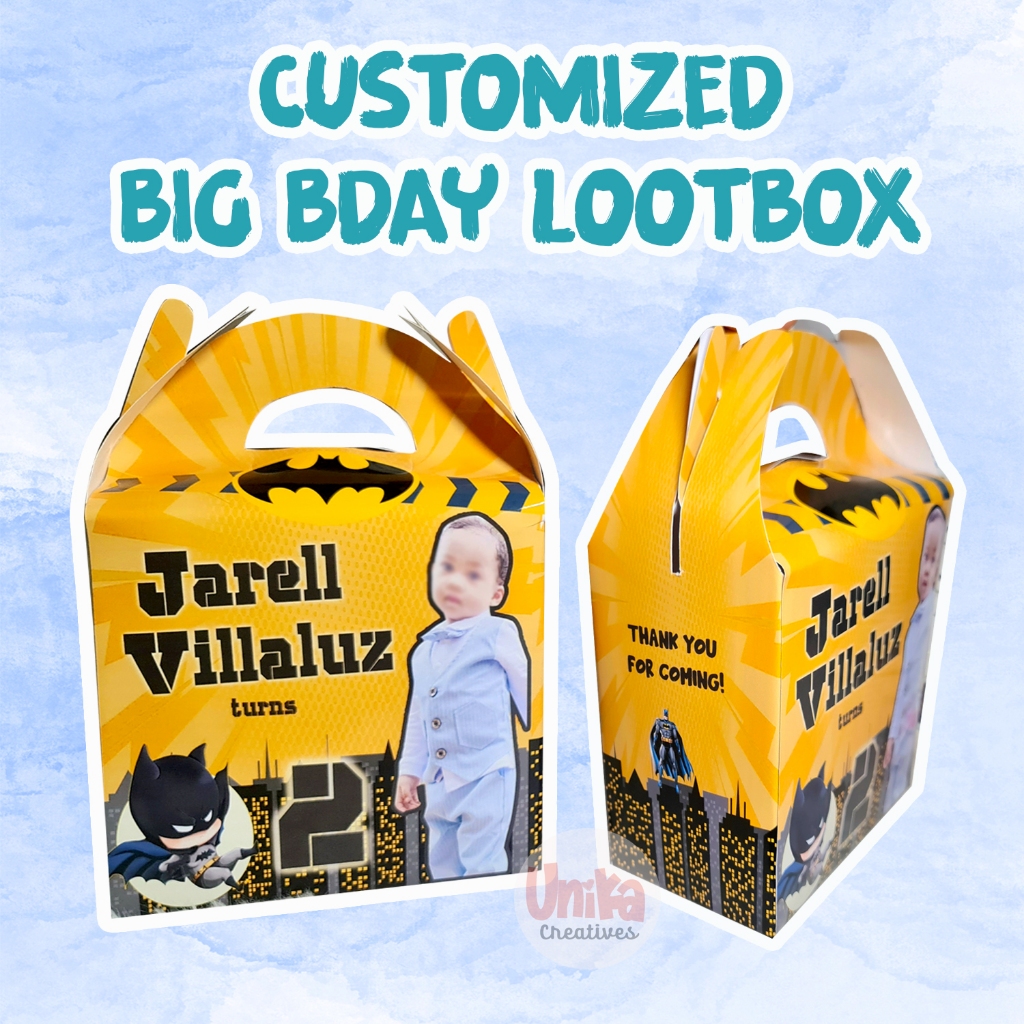 Customized big birthday loot box / gable box small 40pcs | Shopee ...