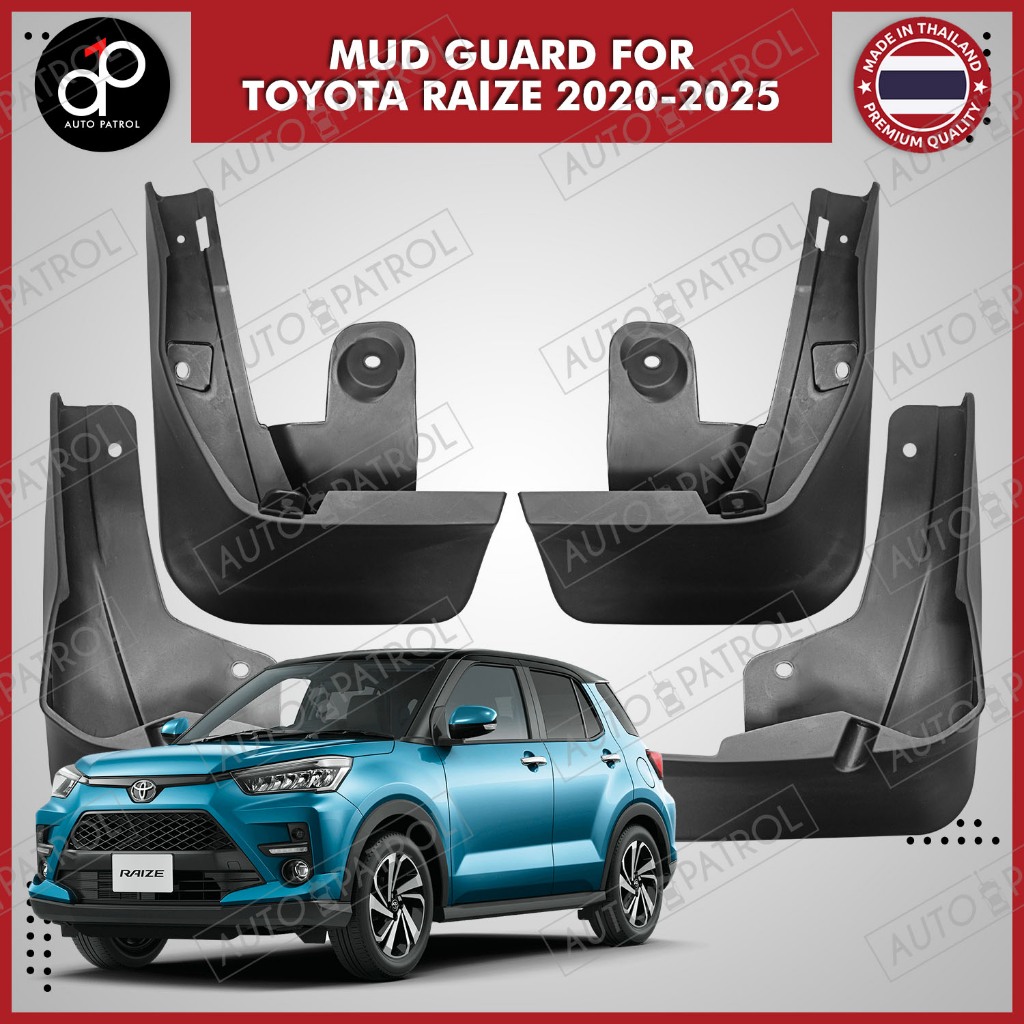 TOYOTA RAIZE 2020-2025 Mud Guard flaps Matte Black with Screw ...