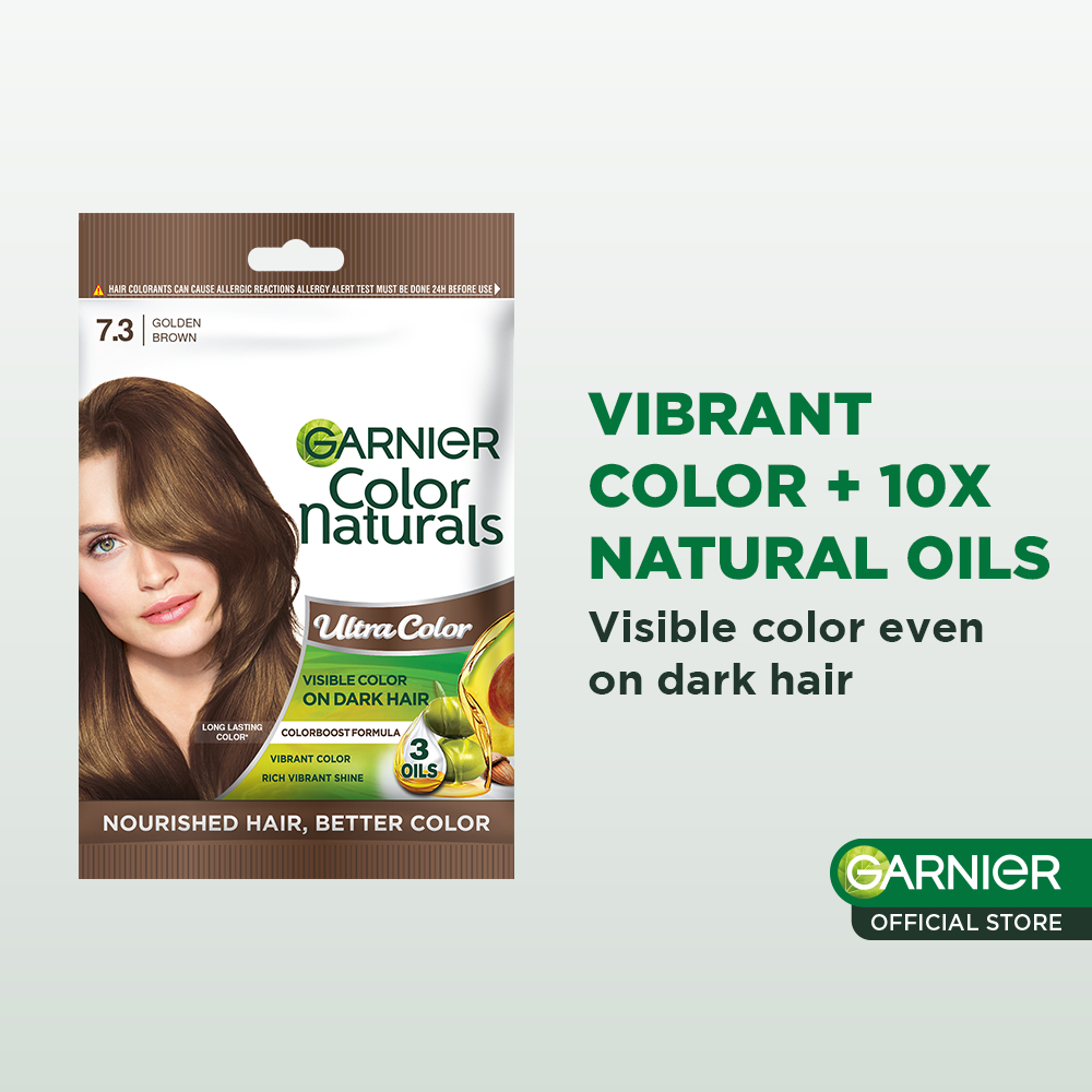 Garnier Color Naturals 7.3 Golden Brown - DIY Longlasting Hair Color ...