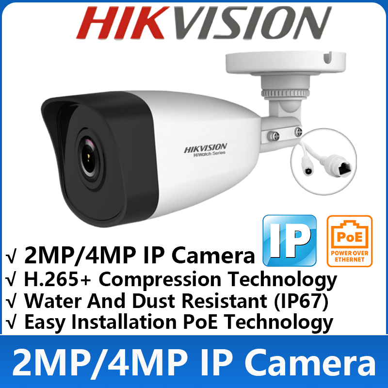 Hikvision 2MP/4MP IP Camera HD Fixed Bullet Network Camera Outdoor ...