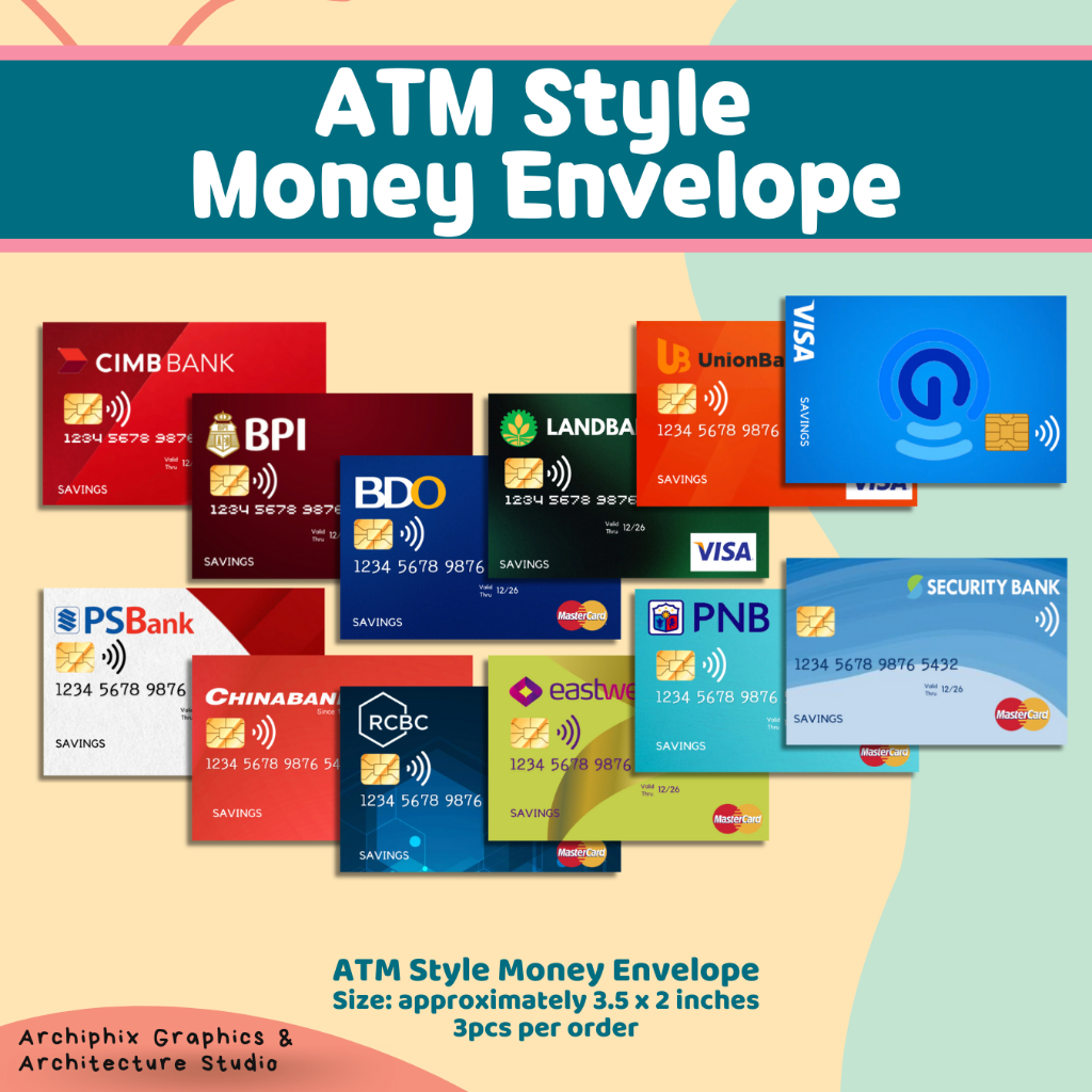 ATM-Style Money Envelope by Archiphix (3 pcs per pack) | Shopee Philippines
