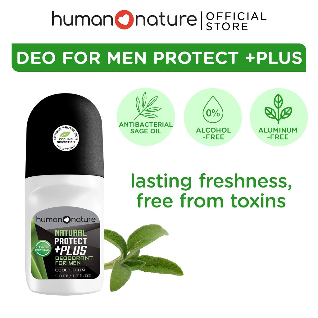 Human Nature Protect +Plus Deodorant For Men 50ml (No Harmful Chemicals ...