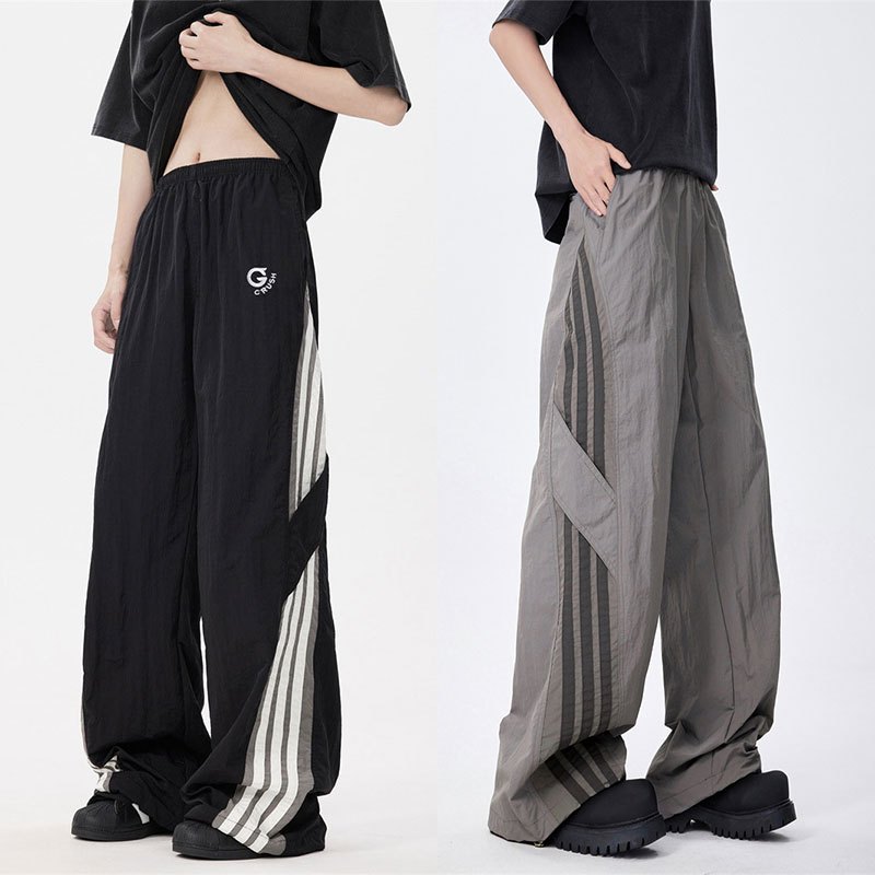 Striped Baggy Long Pants for Men Summer Thin Style Mens Loose Casual ...