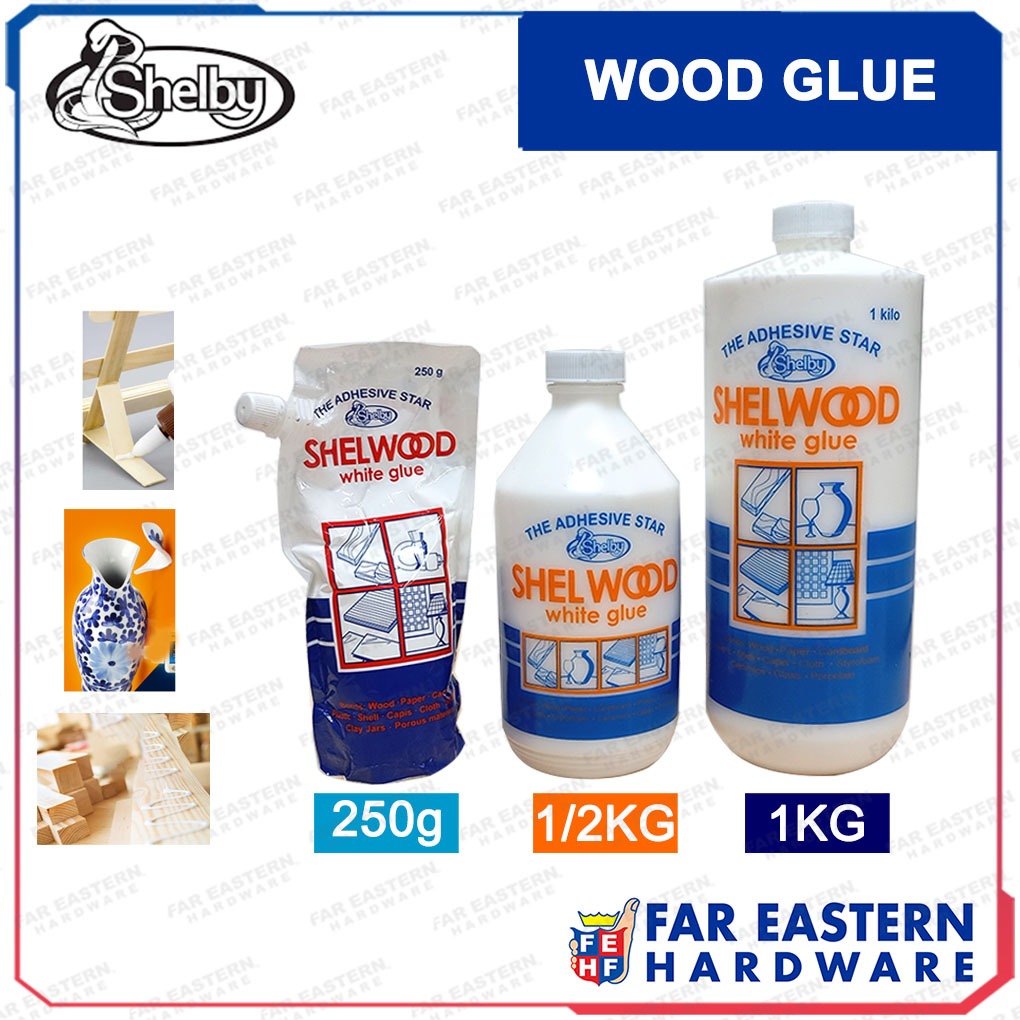 SHELBY White Wood Glue Shel Wood 250g | 1/2 | 1 Kilo | Shopee Philippines