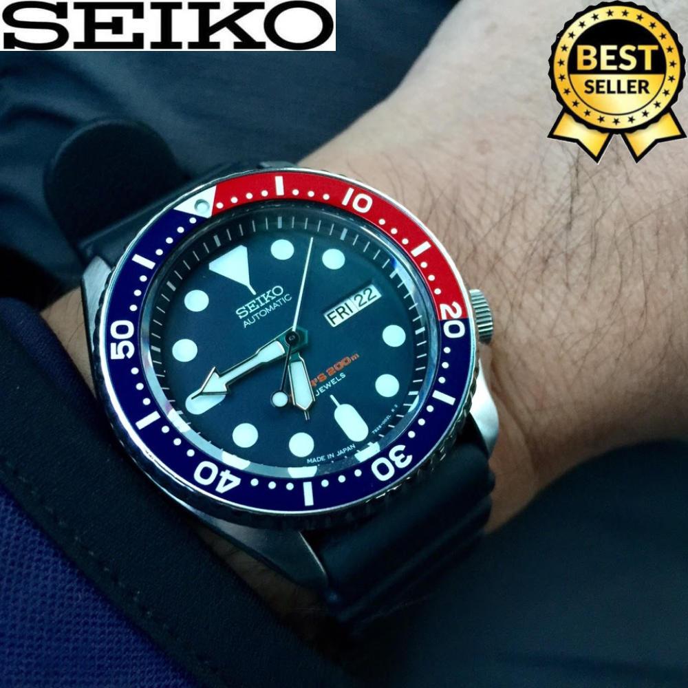 Seiko Diver's Tricolor Automatic Waterproof Day & date 21 Jewels Black ...