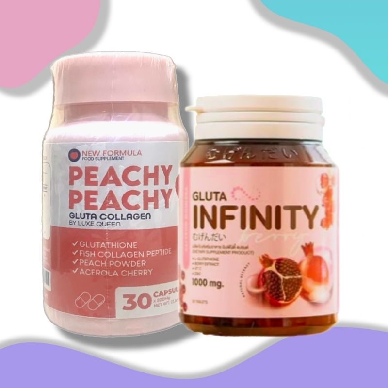 Gluta Infinity and Peachy Peachy Gluta Collagen Thailand | Shopee ...