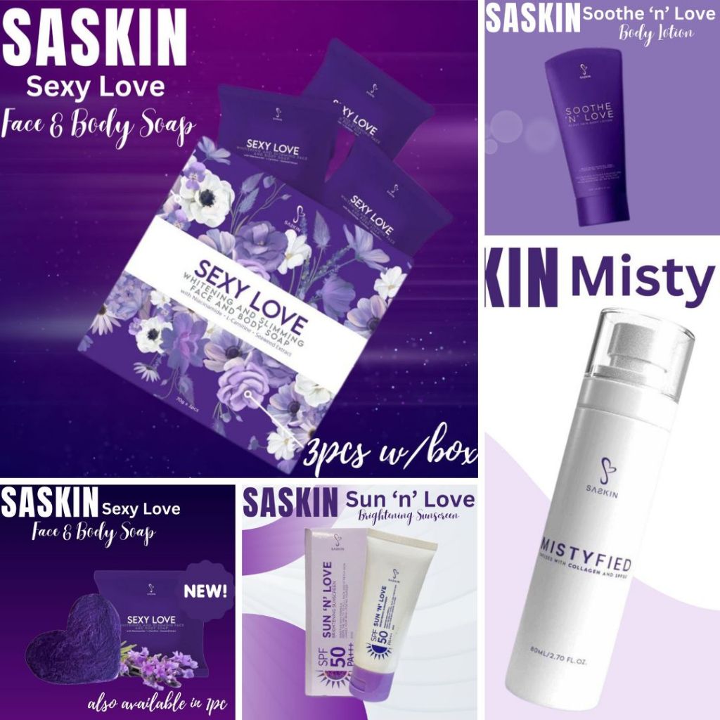 Saskin Sexy Love Face&Body Soap (3pcs with Box) | Shopee Philippines