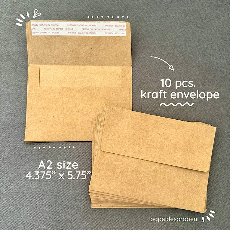 A2 Size Kraft Envelope – Brown Paper Envelopes for Invitations, Wedding ...