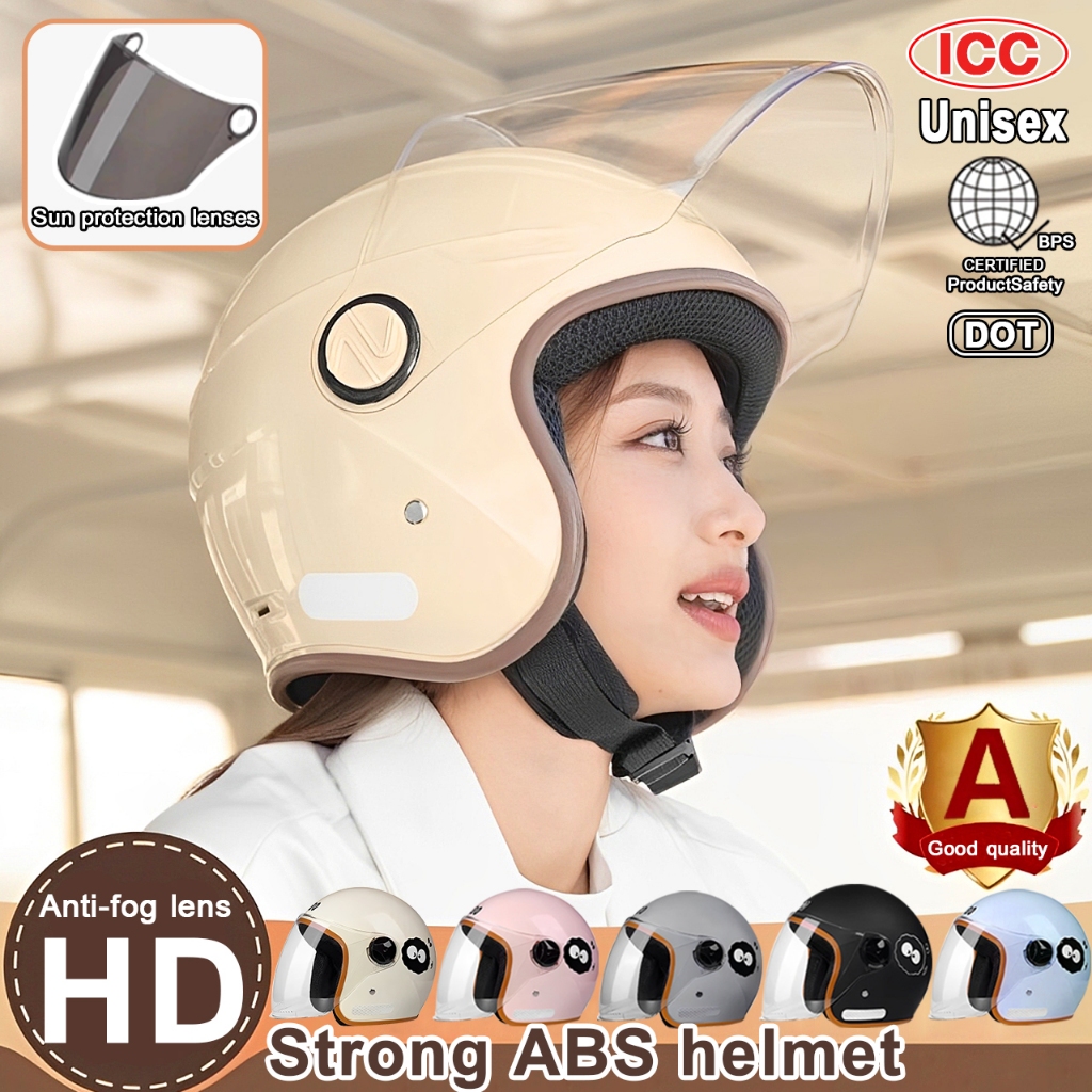 2025New Men's and Women's Helmets half face helmet Cute Helmet With ICC ...